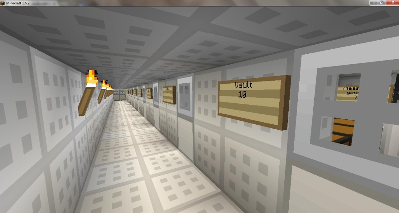 Bank vaults with designated keys Minecraft Map