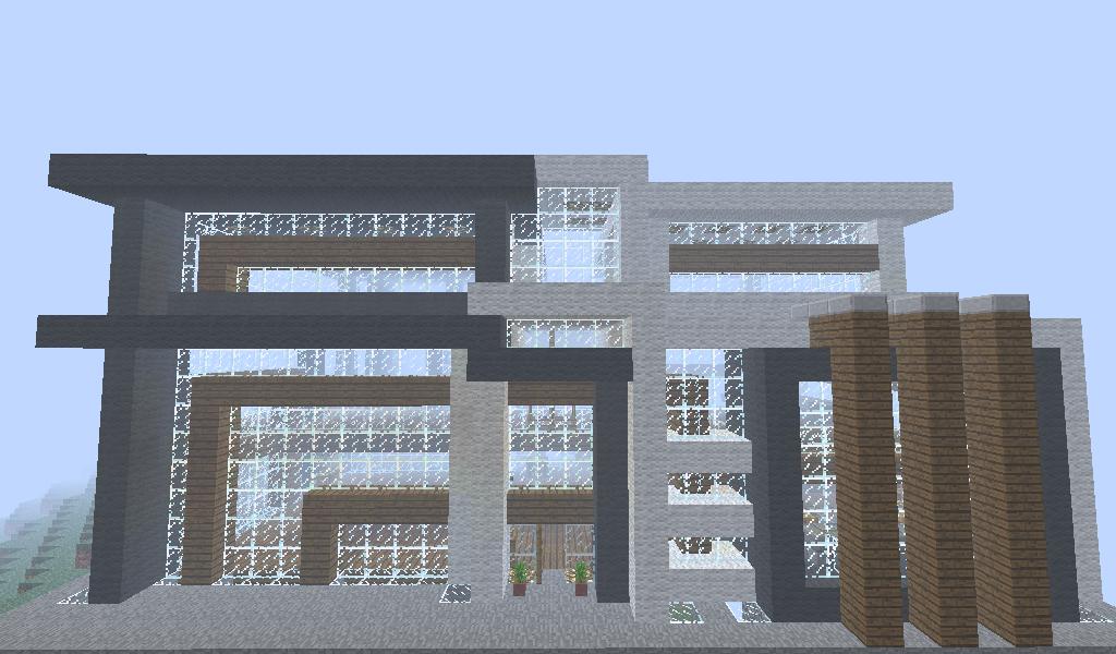 modern hill house Minecraft Map