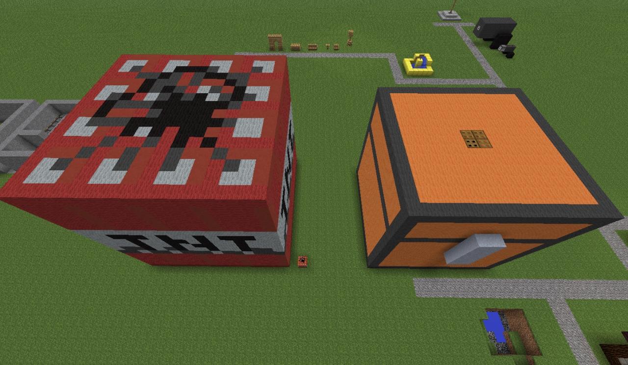 TNT & Chest 3D Artwork Minecraft Map