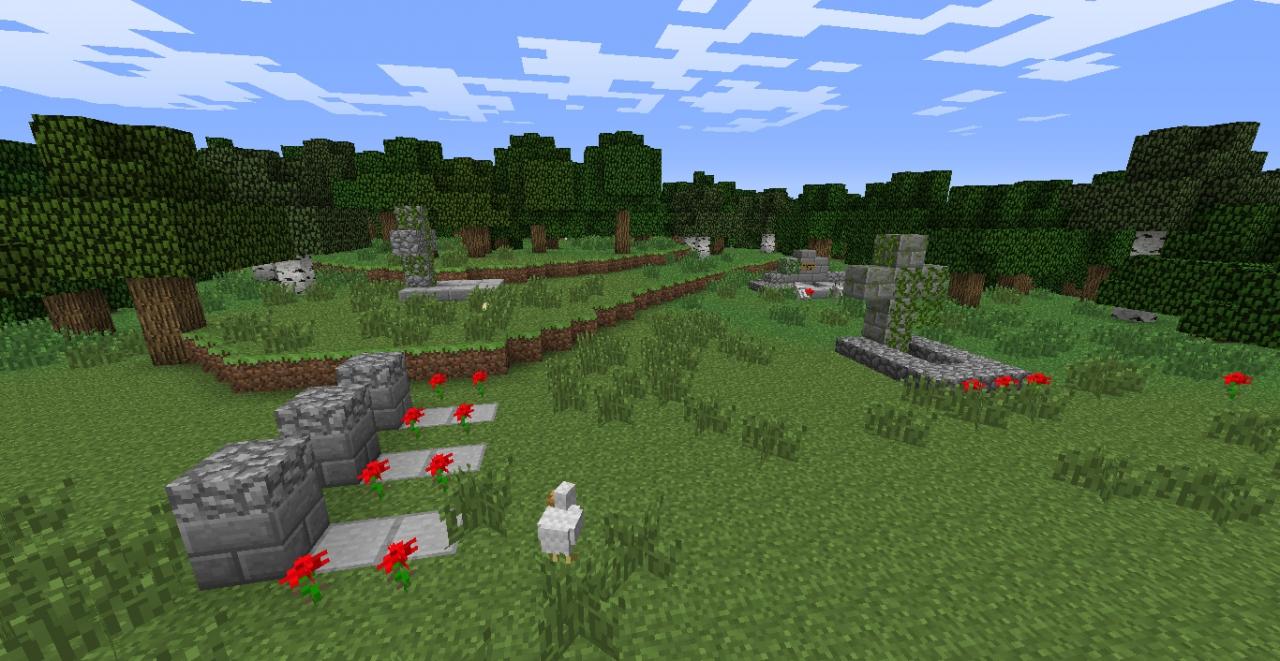 church and graveyard Minecraft Map