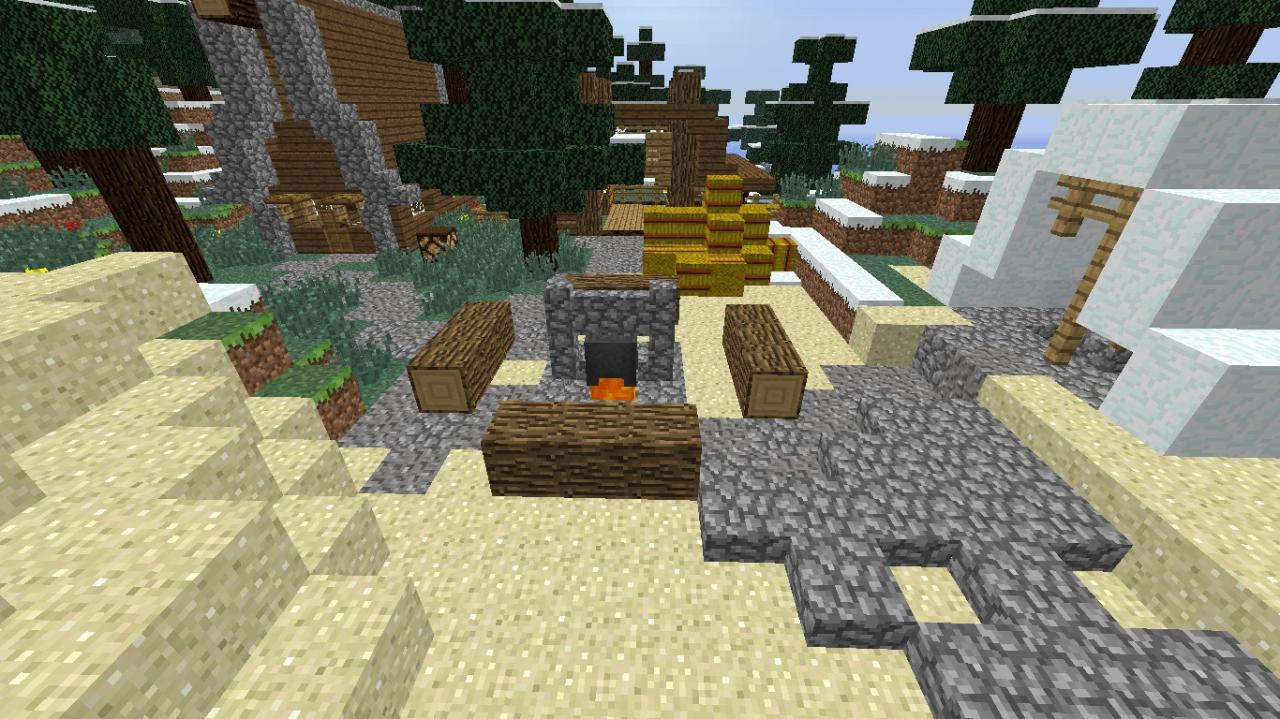 Minecraft Rustic (small) village first rustic build ~~ Minecraft Map