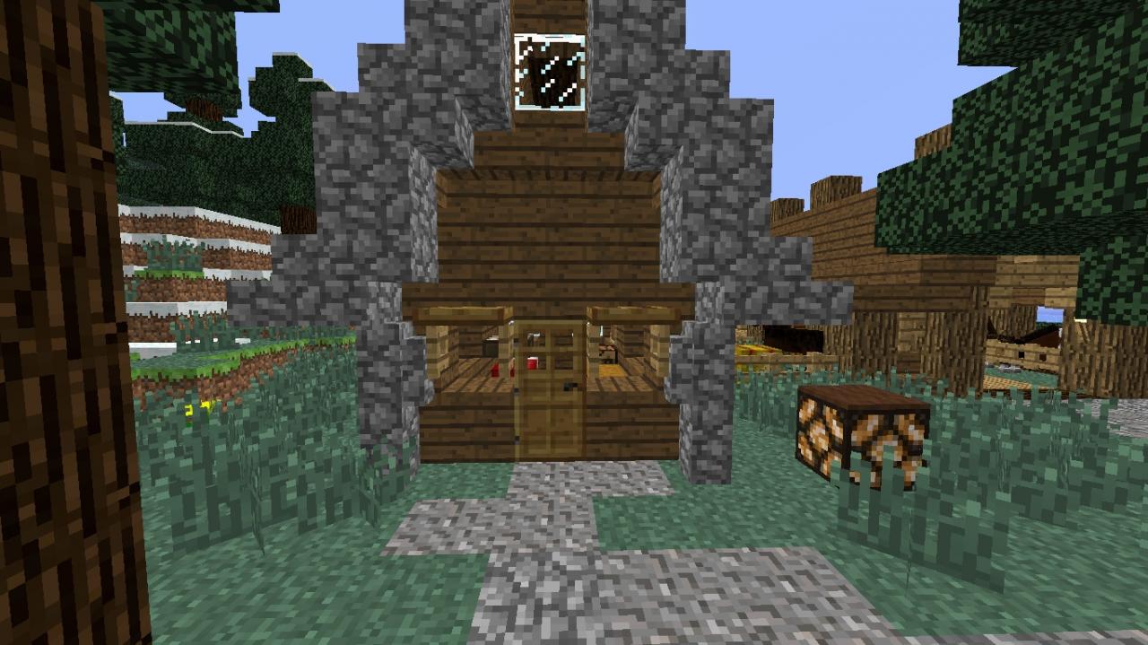 Minecraft Rustic (small) village first rustic build ~~ Minecraft Map
