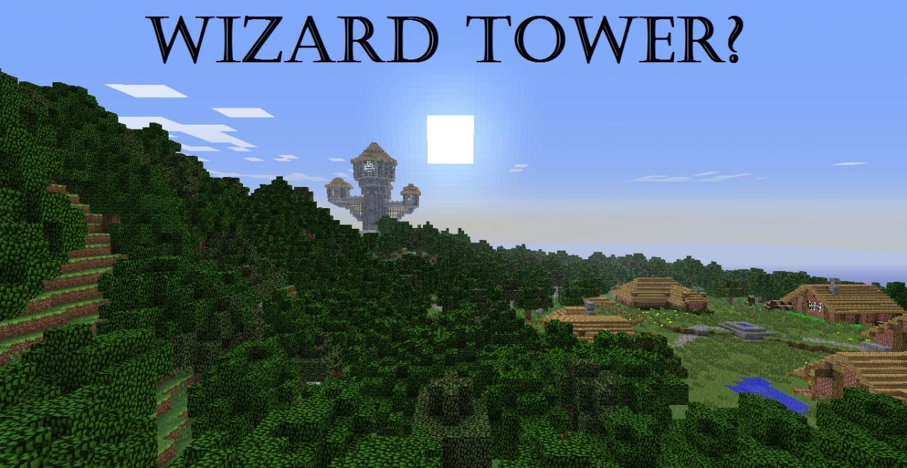 wizard tower + village Minecraft Map