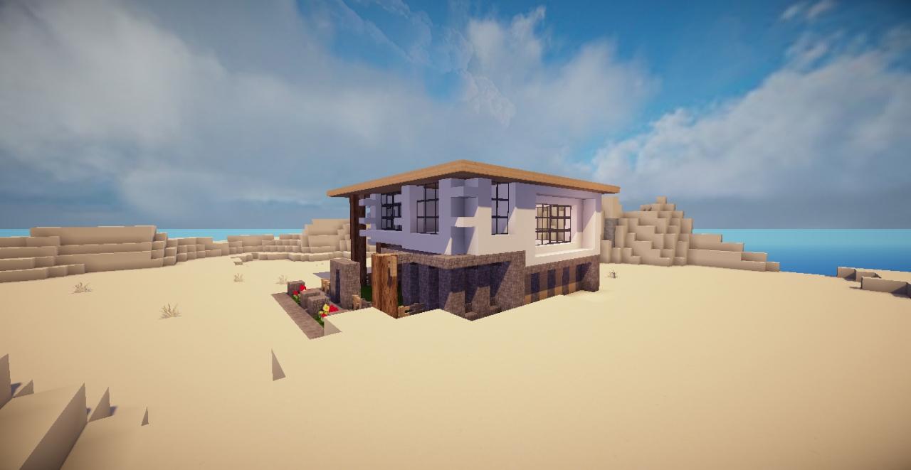Oasis - A Desert Modern Build Minecraft Map