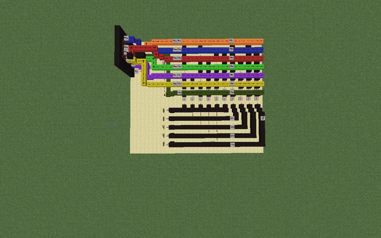 simple to understand redstone number display Minecraft Map