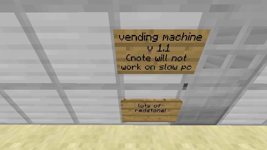 vending machine v1.1 Minecraft Map