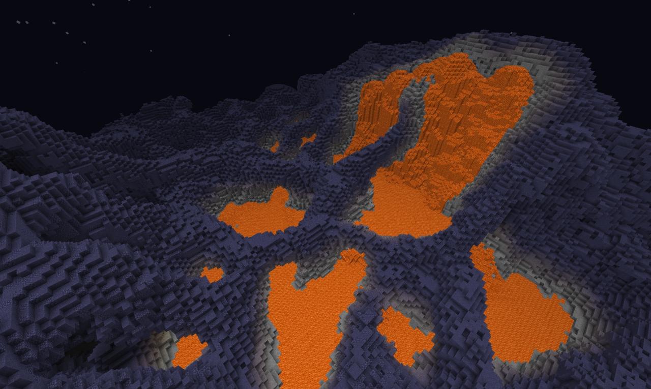 Random lava/stone structures Minecraft Map