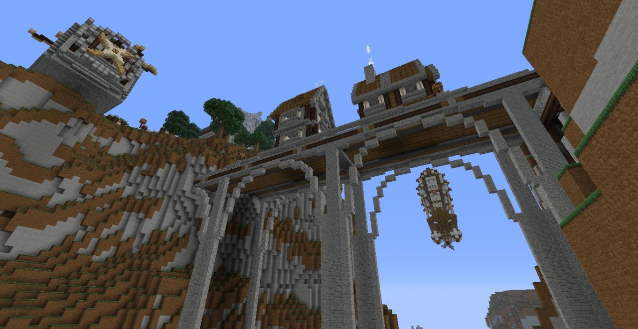 Steampunk-Fantasy Megabuild Minecraft Map