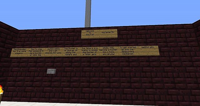 The Fall minigame Minecraft Map