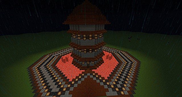 Nether style tower. Minecraft Map
