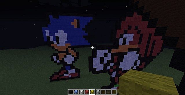 My Minecraft Pixel Sonic the hedgehog and many more Minecraft Map
