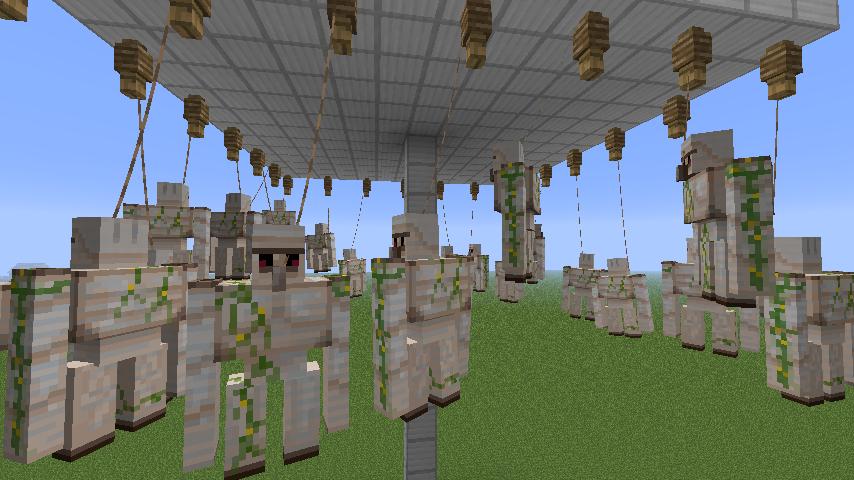 Hanged iron golems Minecraft Map