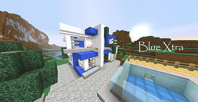 Modern House - Blue Xtra Minecraft Map