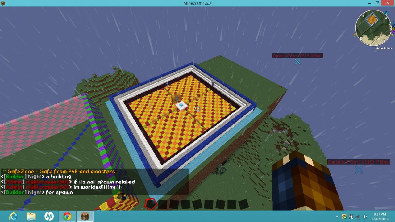 Cool Colourful spawn for Blender Craft Minecraft Map