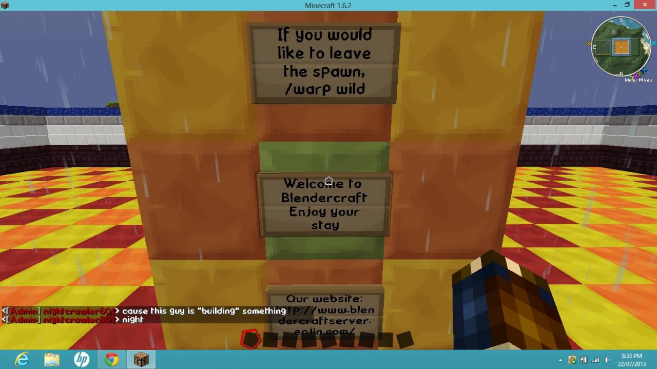 Cool Colourful spawn for Blender Craft Minecraft Map