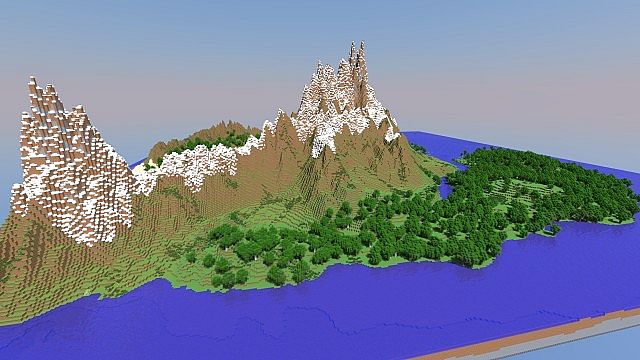 3 island custom mountain terrain! Minecraft Map