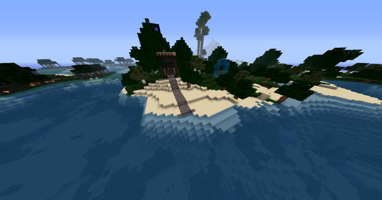 Beach House, With Mansion. Minecraft Map