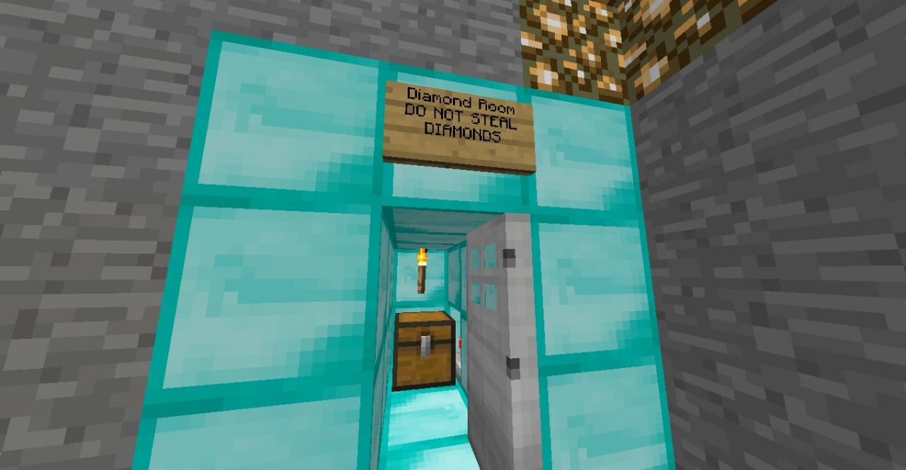 My Diamond Security Room/Device Minecraft Map