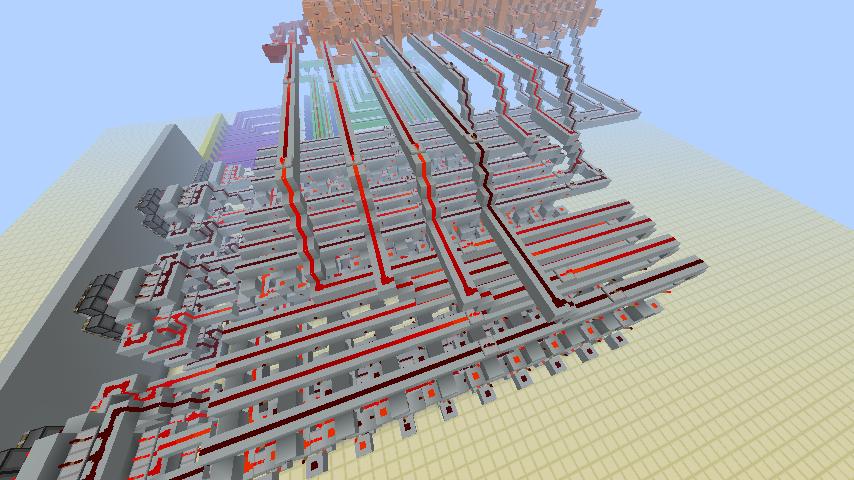 8-bit Redstone Subtractor Minecraft Map