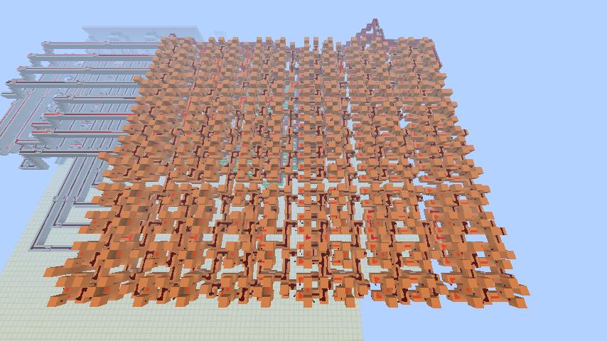 8-bit Redstone Subtractor Minecraft Map