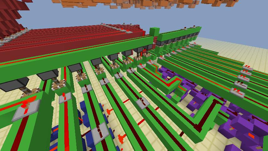 8-bit Redstone Subtractor Minecraft Map