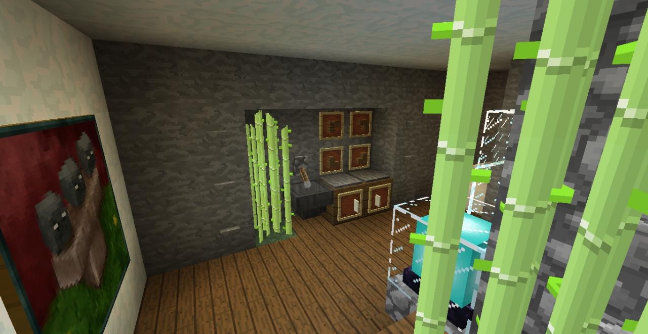 Modern cave home Minecraft Map