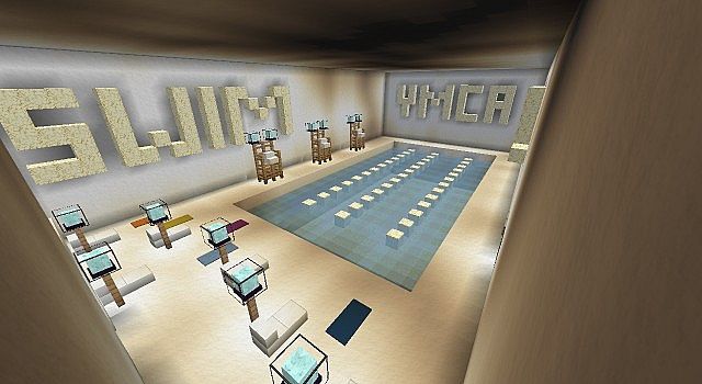 YMCA Modern City Gym Pool Minecraft Map