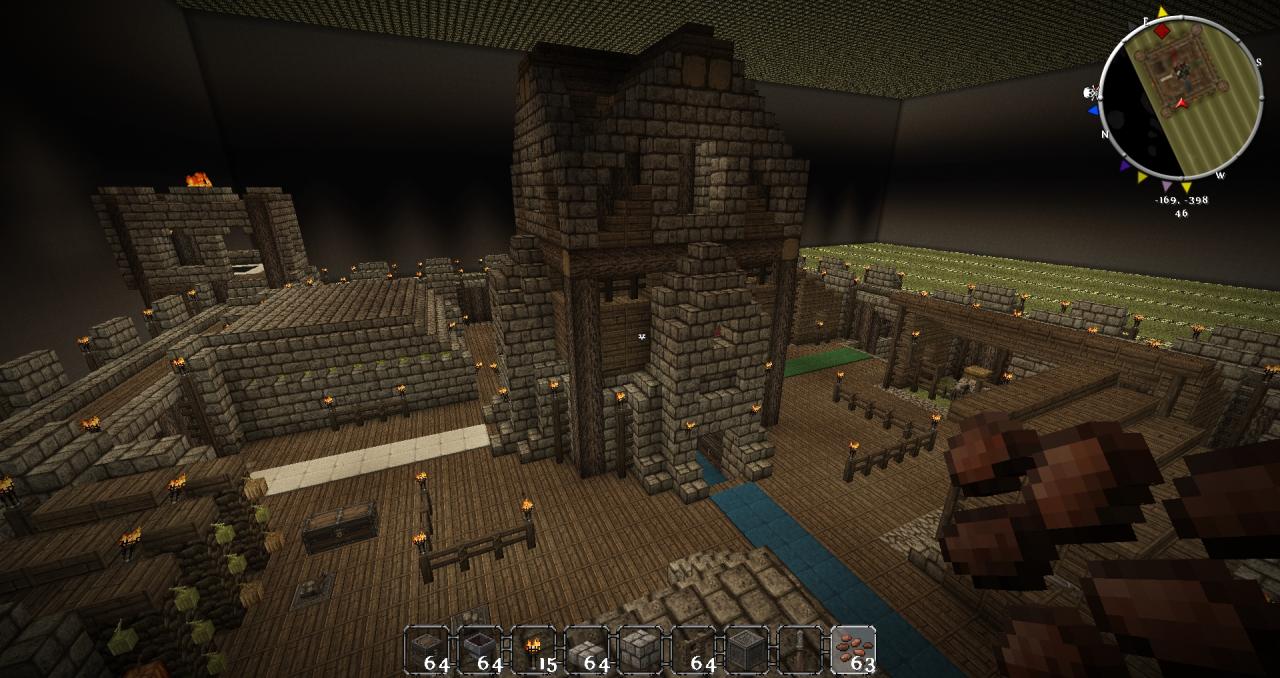 Defensive Fort/ Server spawn for survival mode (4 players) Minecraft Map