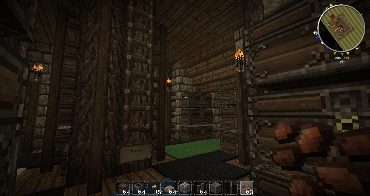 Defensive Fort/ Server spawn for survival mode (4 players) Minecraft Map