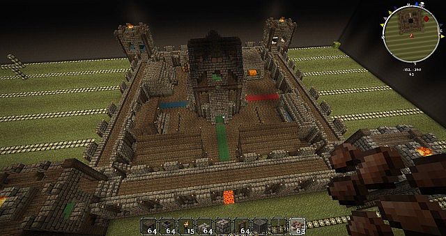 Defensive Fort/ Server spawn for survival mode (4 players) Minecraft Map