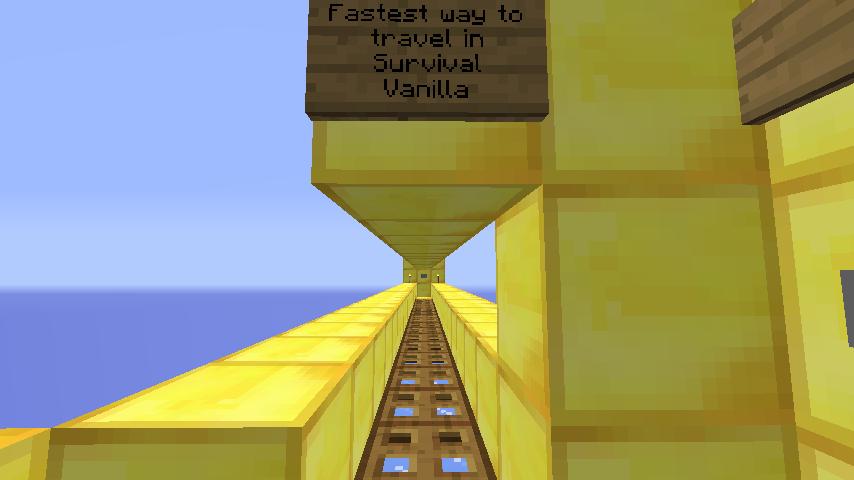 Fastest way to travel in Vanilla Minecraft Map