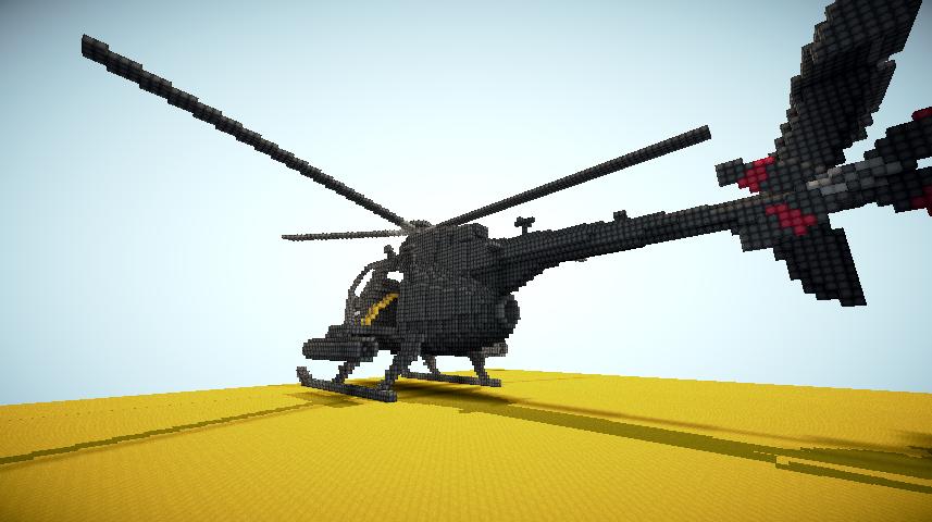AH-6J LittleBird Helicopter Minecraft Map