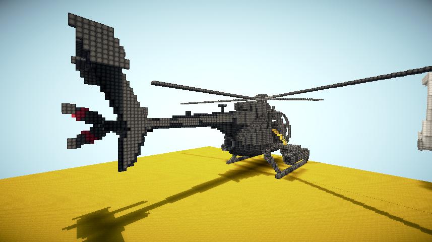 AH-6J LittleBird Helicopter Minecraft Map