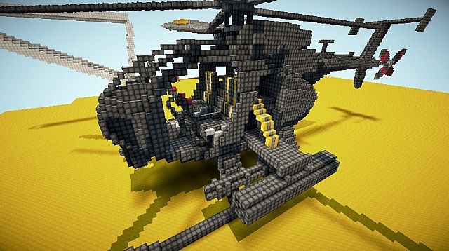 AH-6J LittleBird Helicopter Minecraft Map