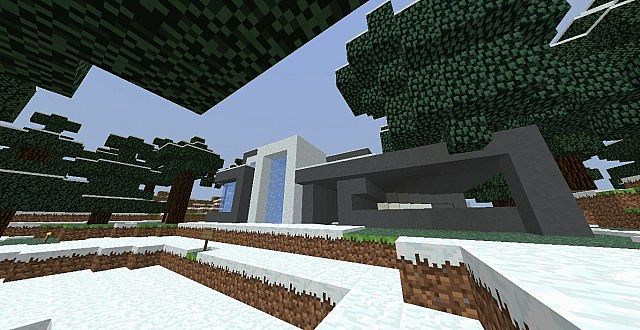 Icy Modern House. (Inspired by Bdouble0) Minecraft Map