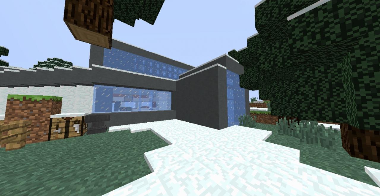 Icy Modern House. (Inspired by Bdouble0) Minecraft Map