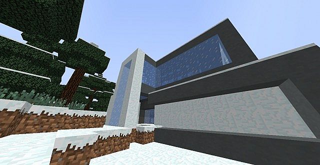 Icy Modern House. (Inspired by Bdouble0) Minecraft Map