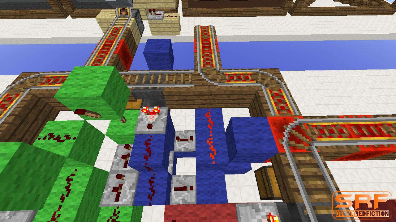 4 way railway intersection (ticket based) Minecraft Map