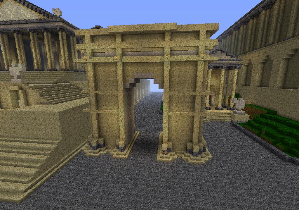 Roman Arches and The Meta Sudans Minecraft Map