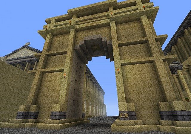 Roman Arches and The Meta Sudans Minecraft Map