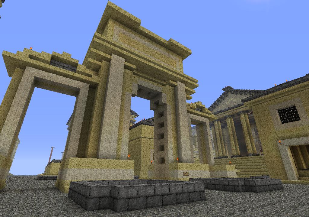 Roman Arches and The Meta Sudans Minecraft Map