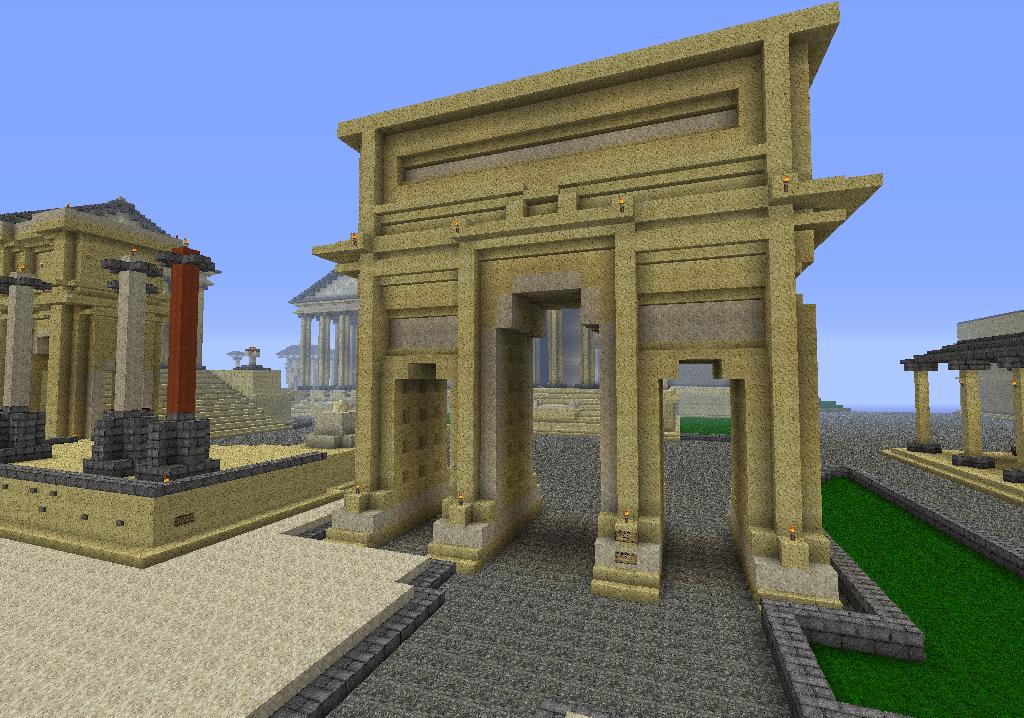 Roman Arches and The Meta Sudans Minecraft Map