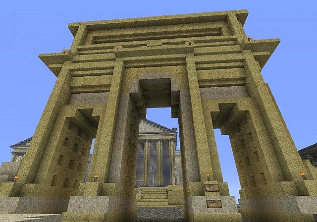 Roman Arches and The Meta Sudans Minecraft Map