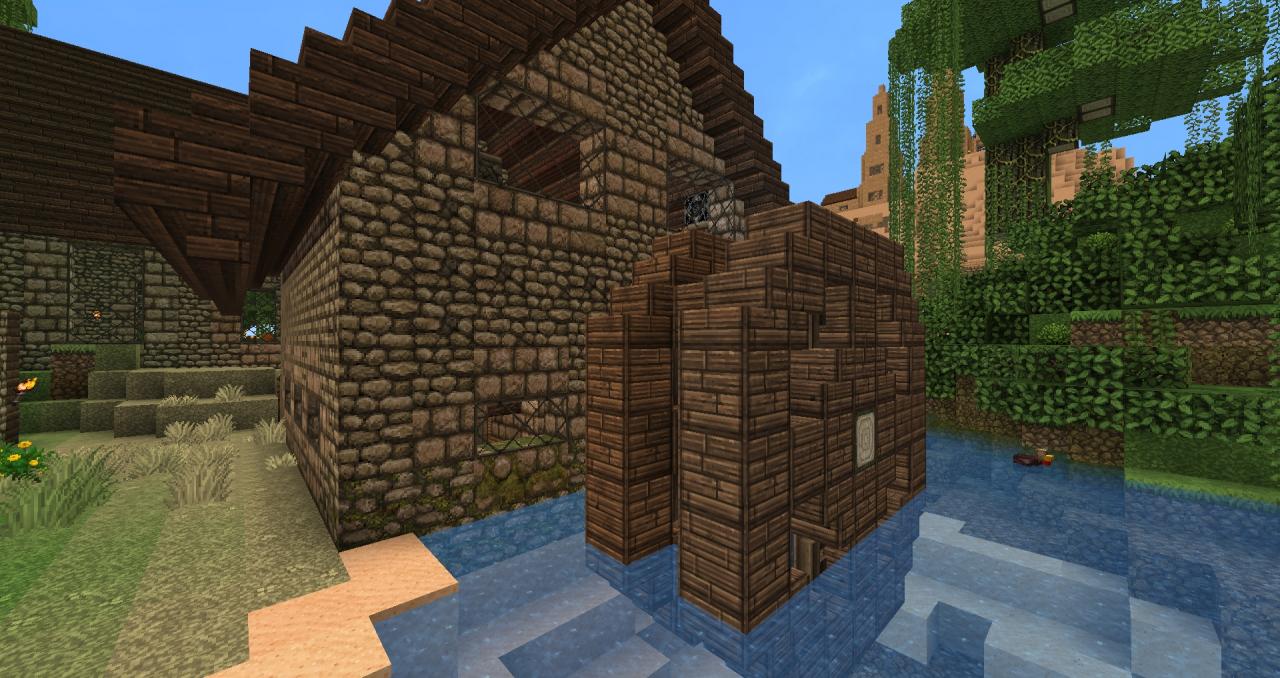 Medieval watermill Minecraft Map