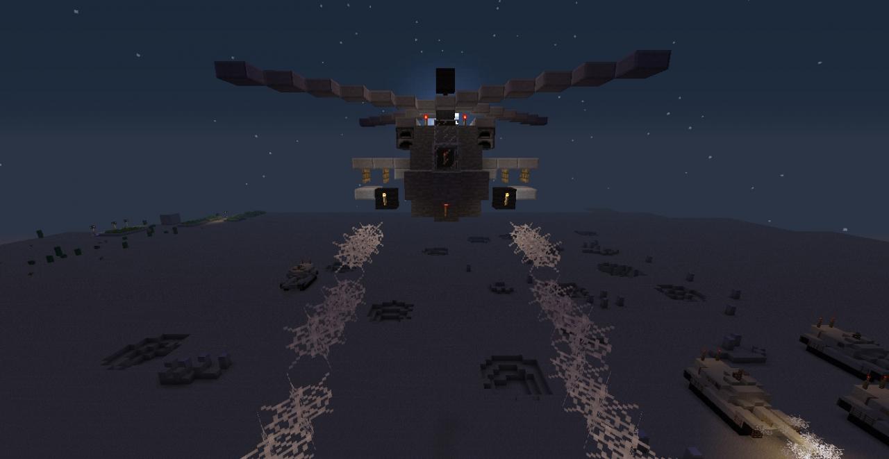 AH-64D Apache Longbow Attack Helicopter Minecraft Map
