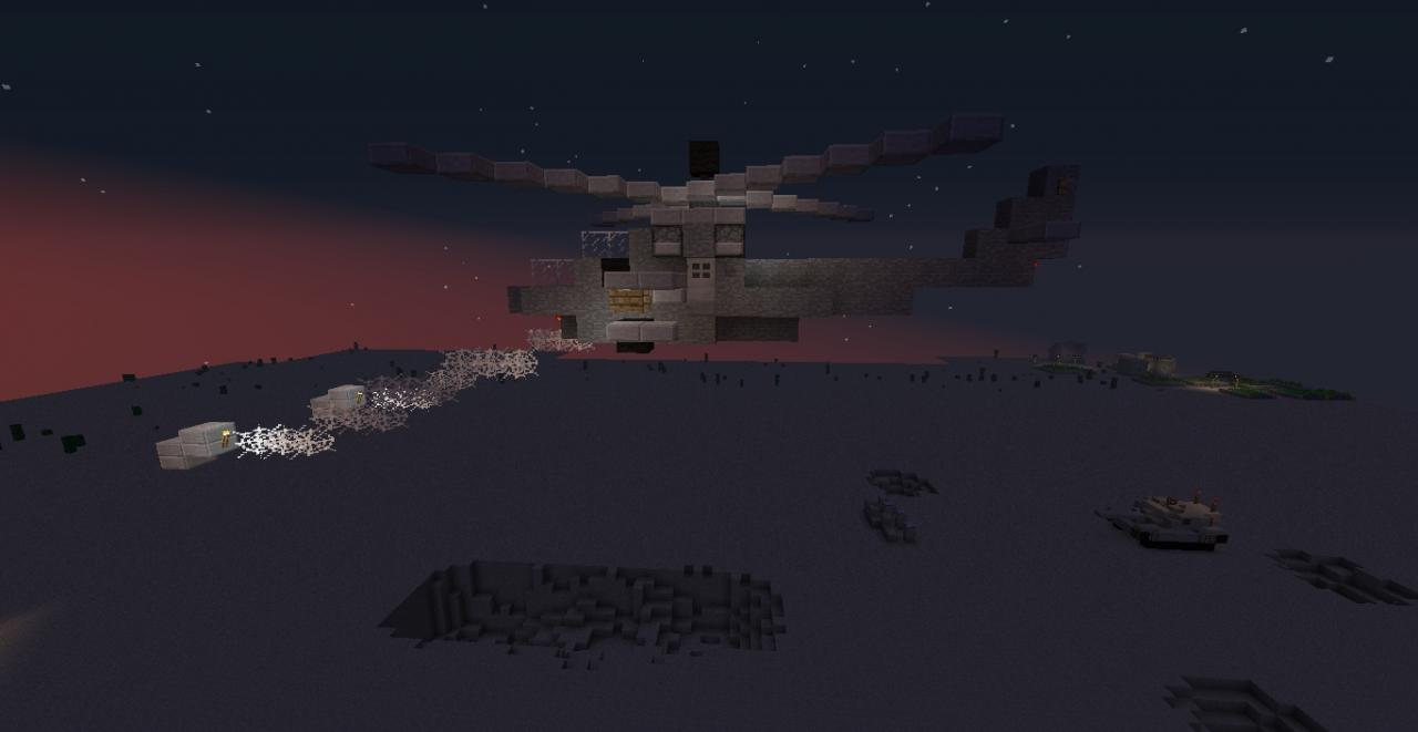 AH-64D Apache Longbow Attack Helicopter Minecraft Map