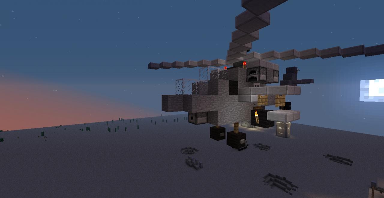 AH-64D Apache Longbow Attack Helicopter Minecraft Map