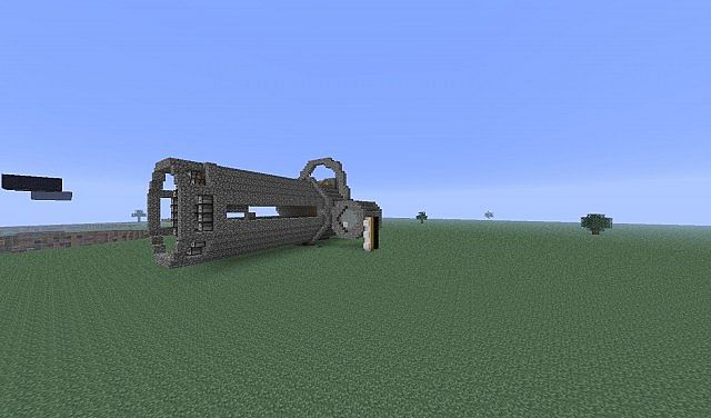 Working minigun Minecraft Map