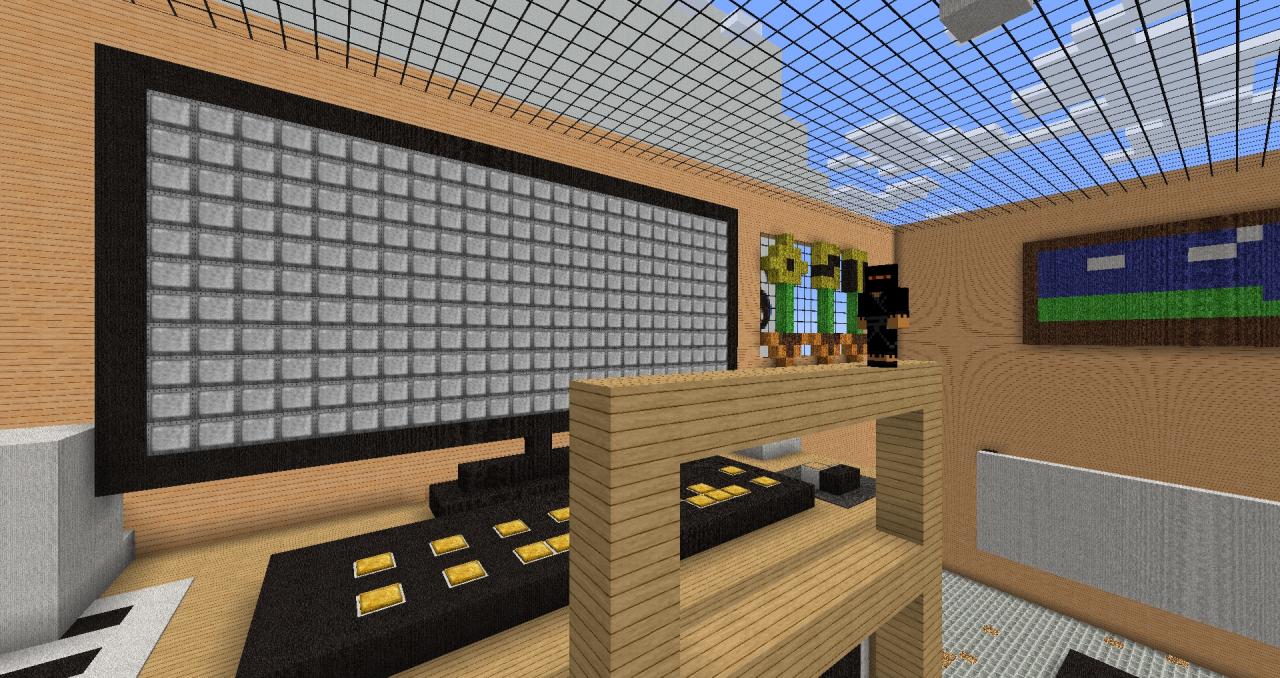 Bedroom, working PC and TV (UPDATED) Minecraft Map