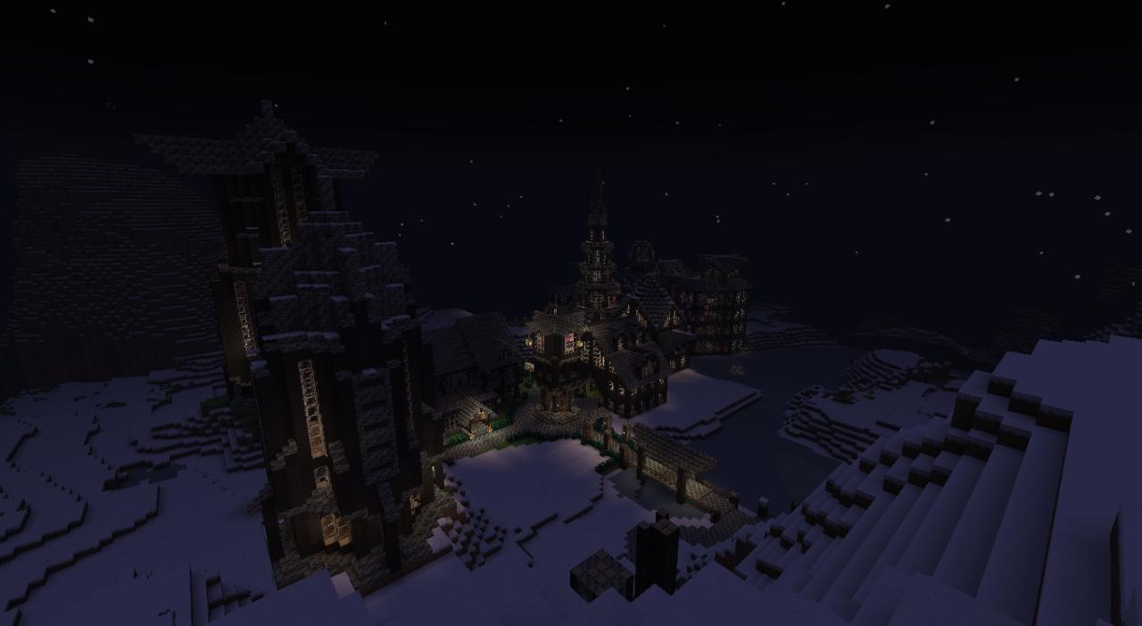Nordic Snow Town Minecraft Map